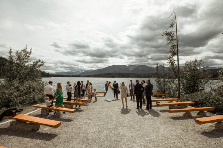 Pyramid Island Wedding - Jasper National Park - Willow and Wolf Banff ...